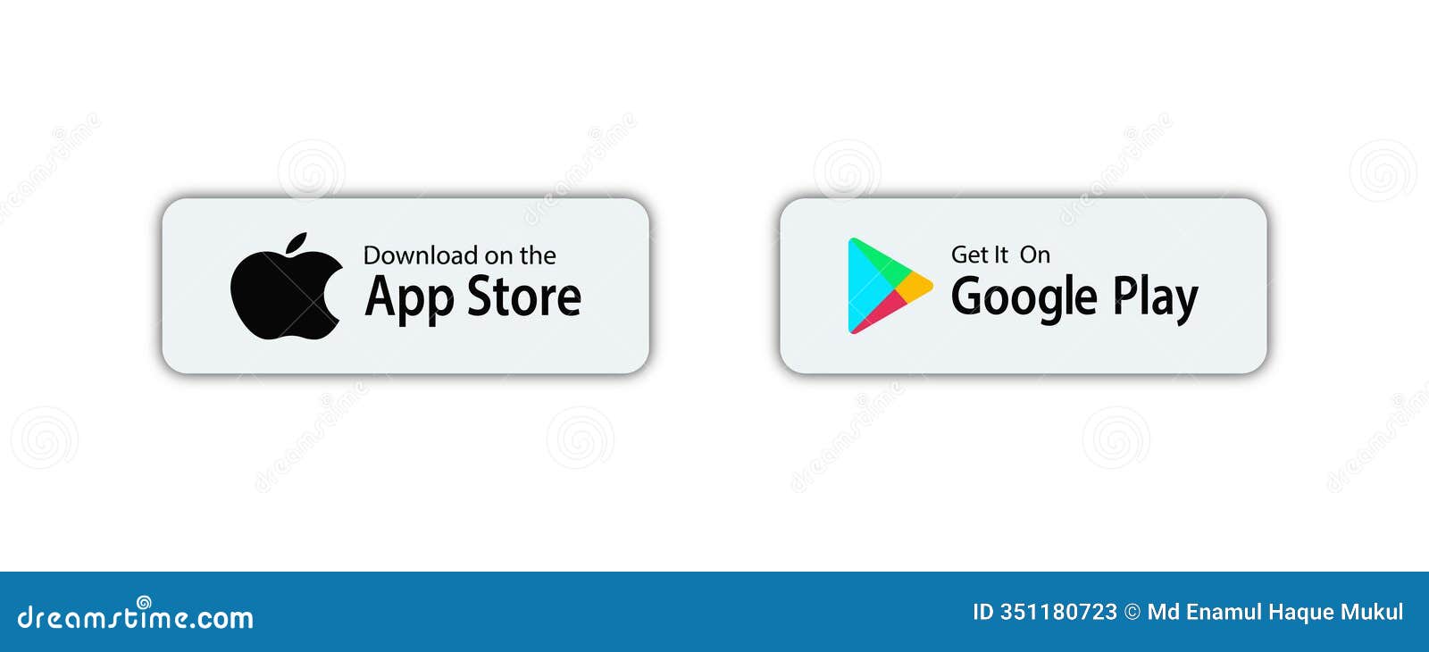 Modern App Store Logos for IOS and Android. Stock Illustration ...