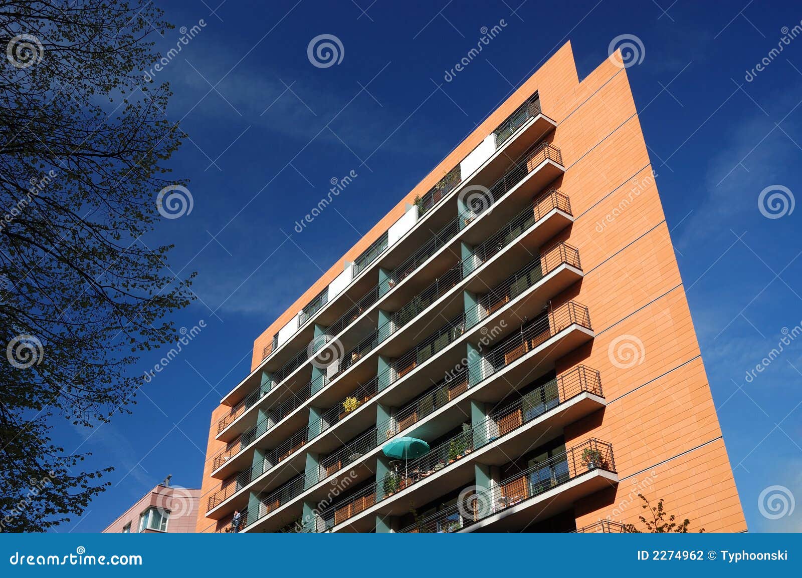 Modern Appartment Building stock photo. Image of clouds - 2274962