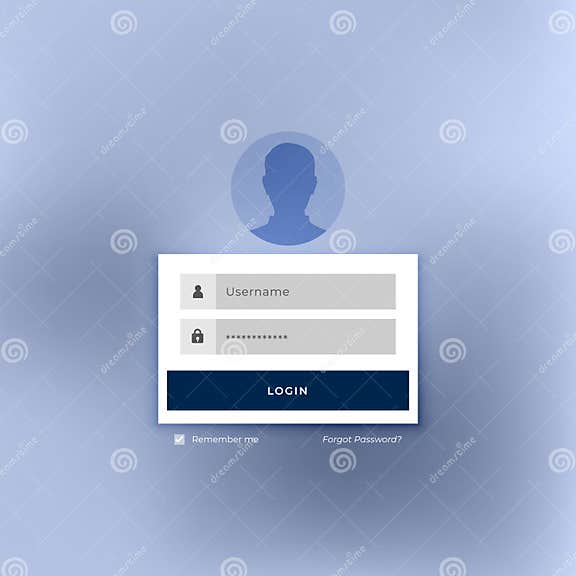 Modern Application Login Form Template for Web Profile Stock ...