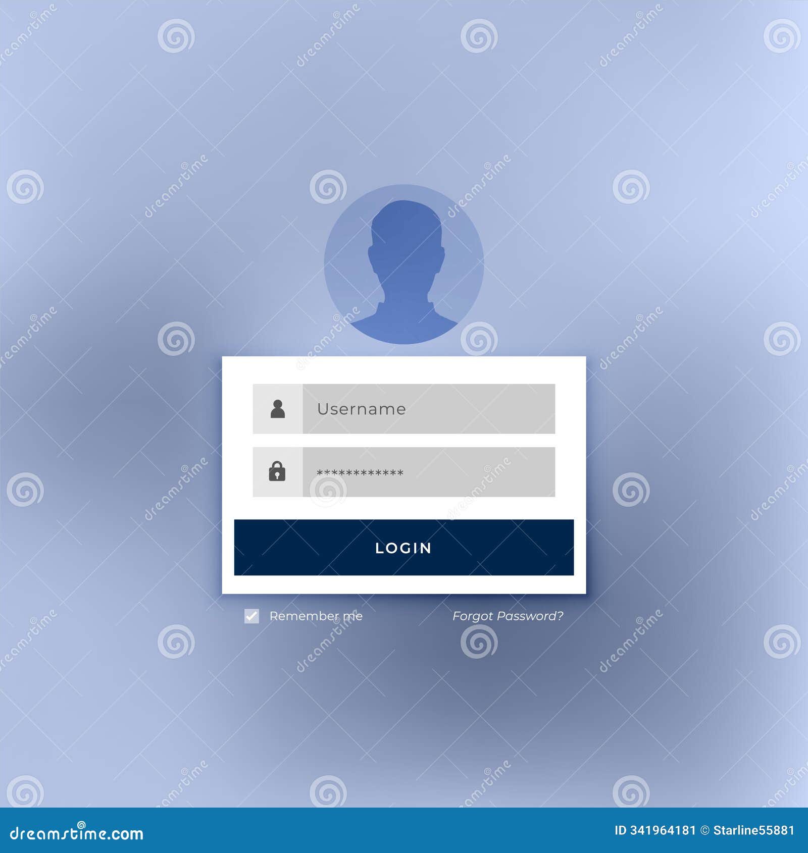 Modern Application Login Form Template for Web Profile Stock ...