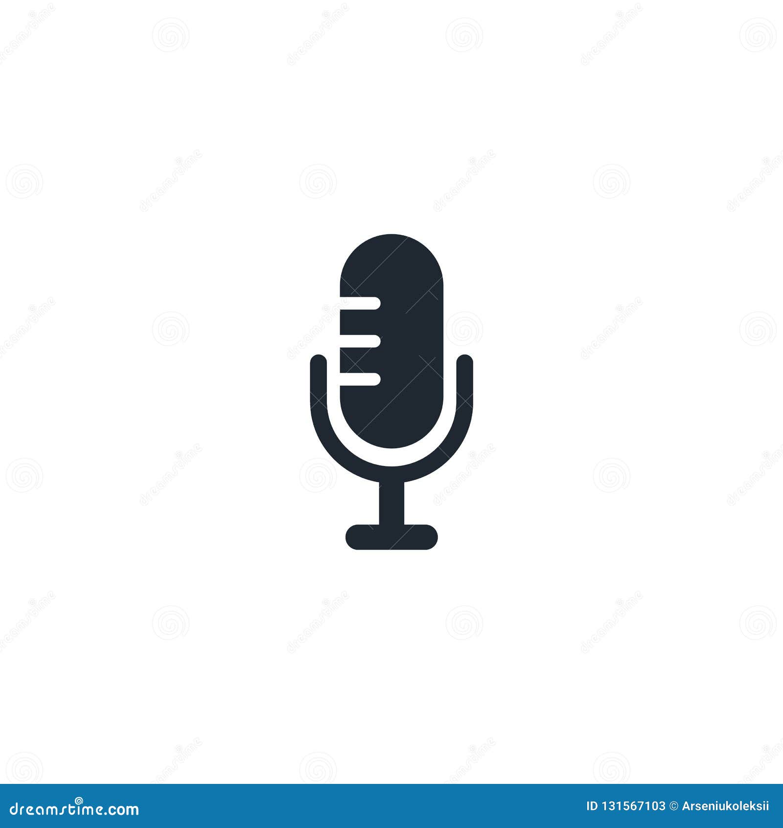 Modern Application Mike Icon for Voice Messaging. Stock Vector ...