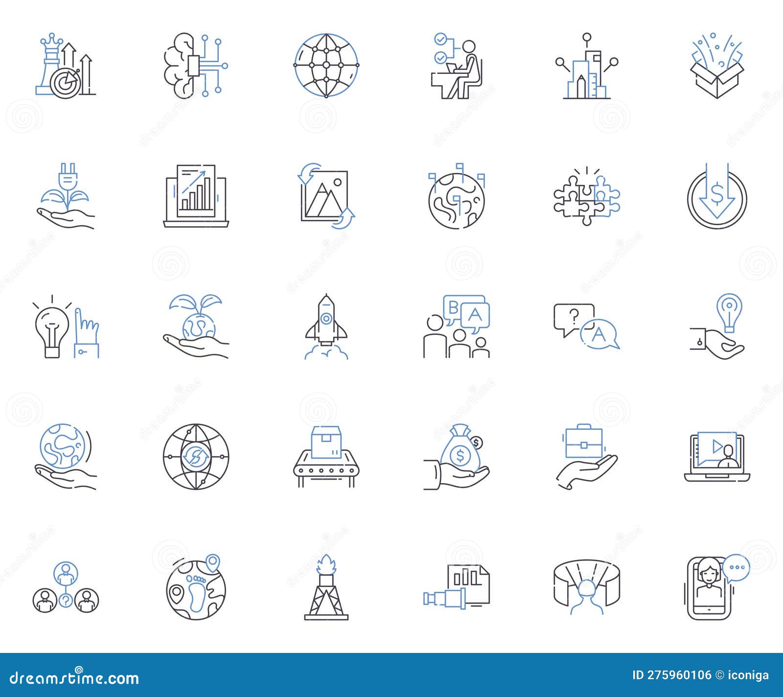 Modern Approach Line Icons Collection. Innovation, Progress, Evolution ...