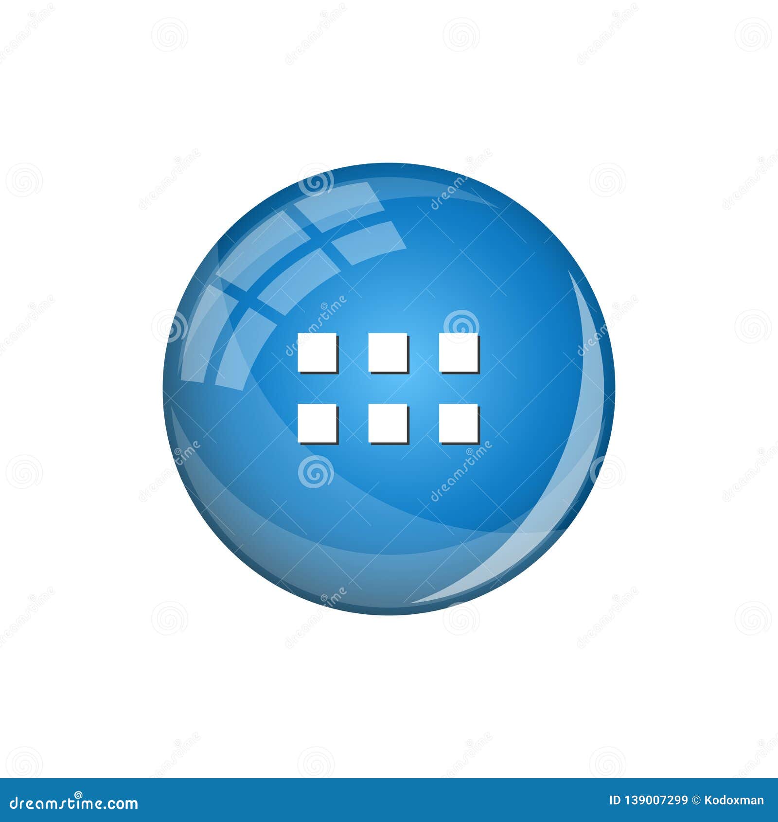 Modern Apps 6 Grid Menu Icon Button Logo Stock Vector - Illustration of ...
