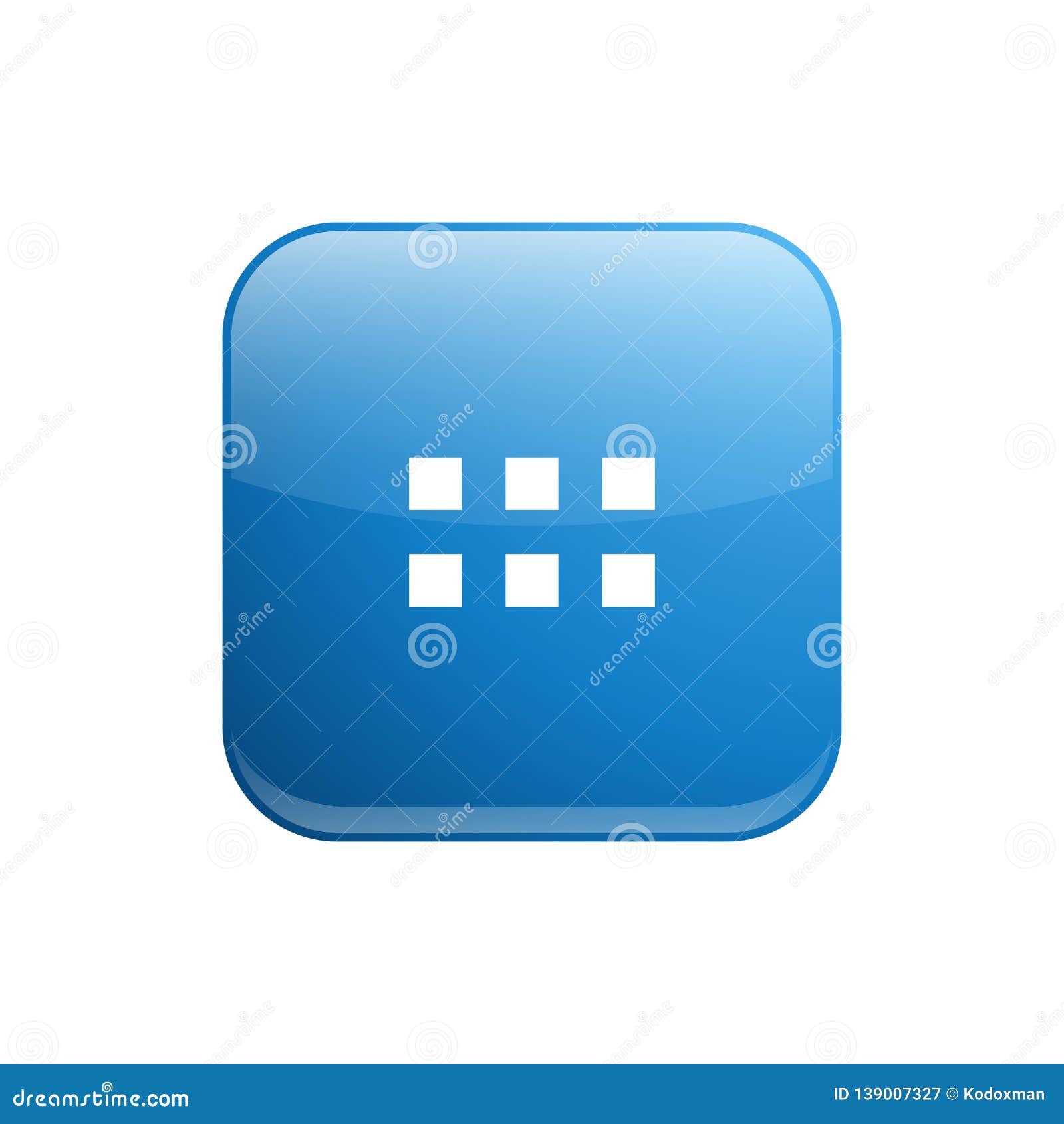 Modern Apps 6 Grid Menu Icon Button Logo Stock Vector - Illustration of ...