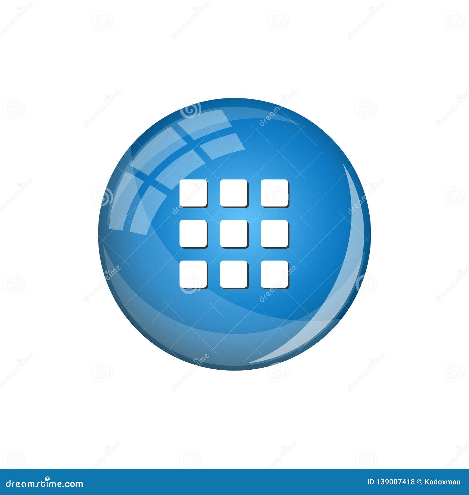 Modern Apps 9 Grid Menu Icon Button Logo Stock Vector - Illustration of ...