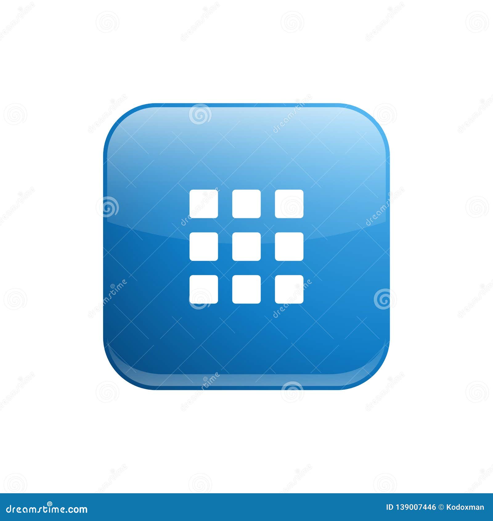 Modern Apps 9 Grid Menu Icon Button Logo Stock Vector - Illustration of ...