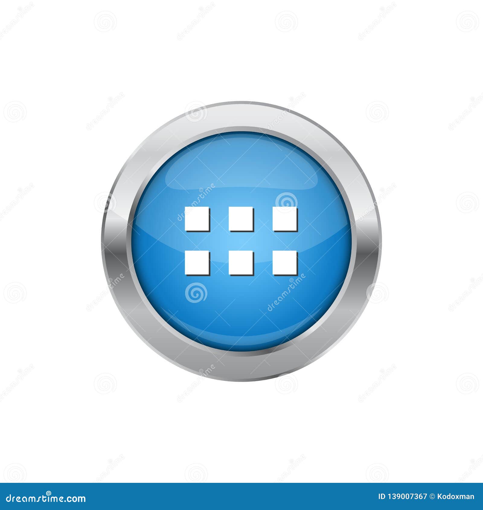 Modern Apps 6 Grid Menu Icon Button Logo Stock Vector - Illustration of ...