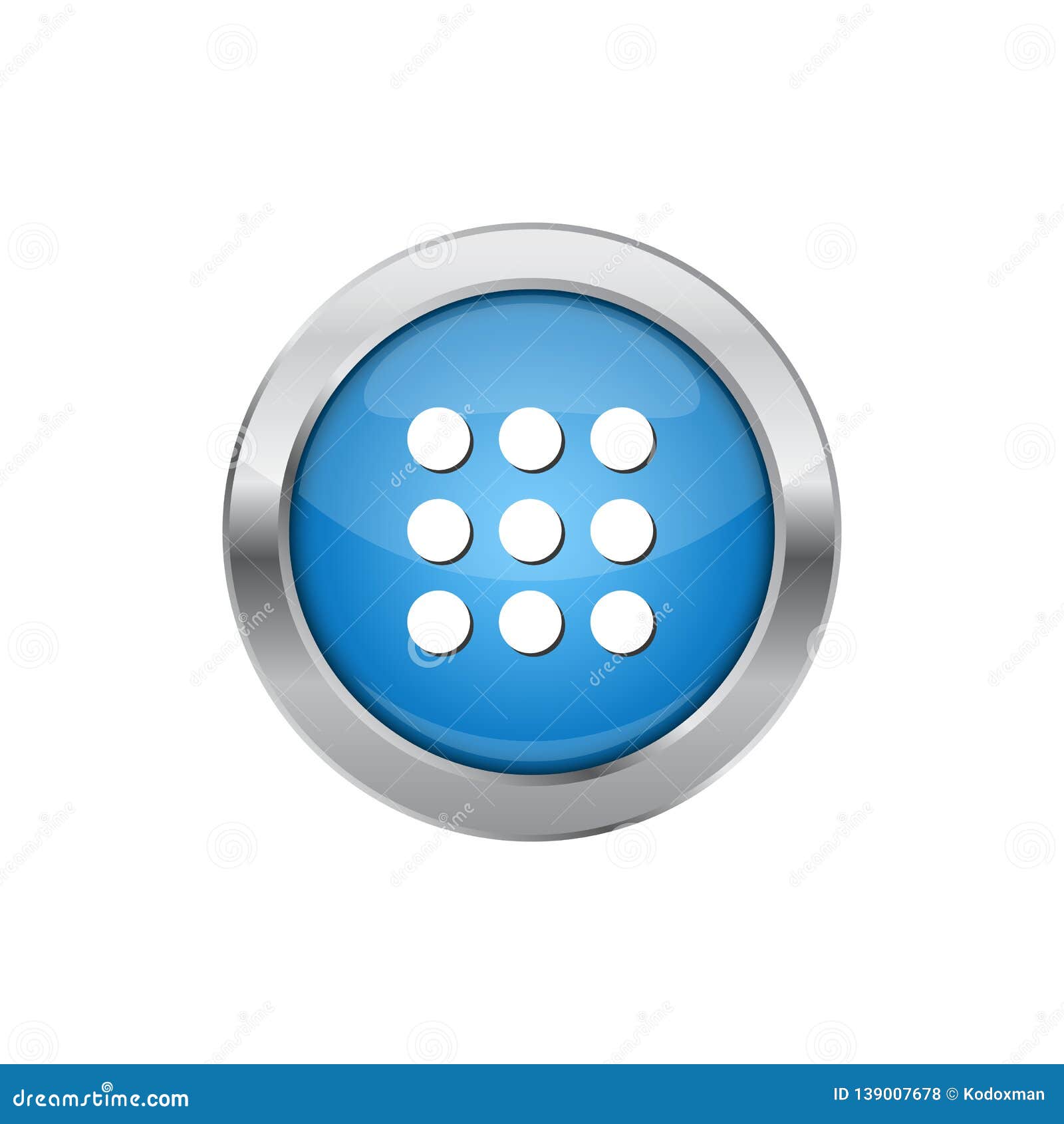 Modern Apps 9 Grid Menu Icon Button Logo Stock Vector - Illustration of ...