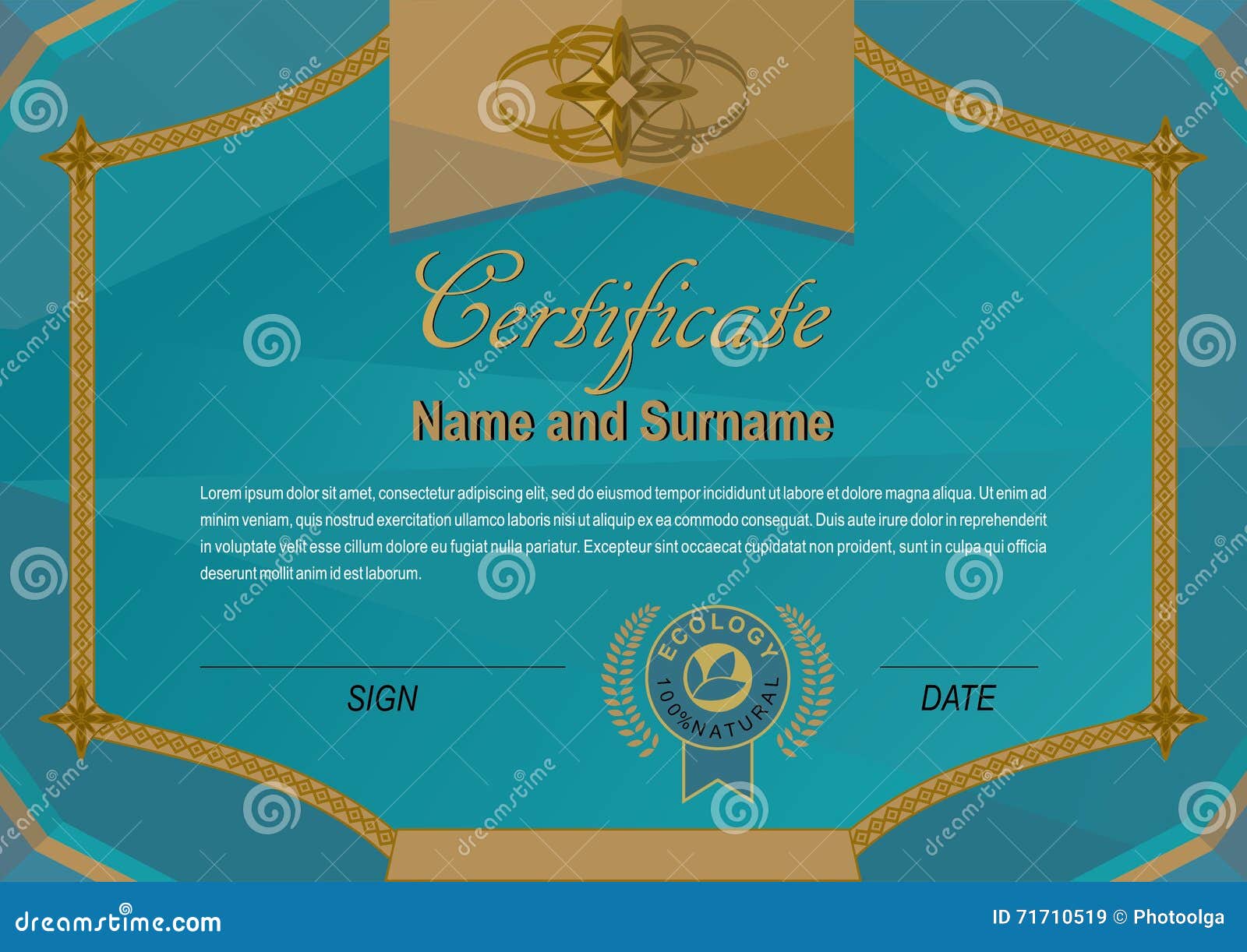 Certificate. Official Document. Official Border. Royalty-Free Stock ...