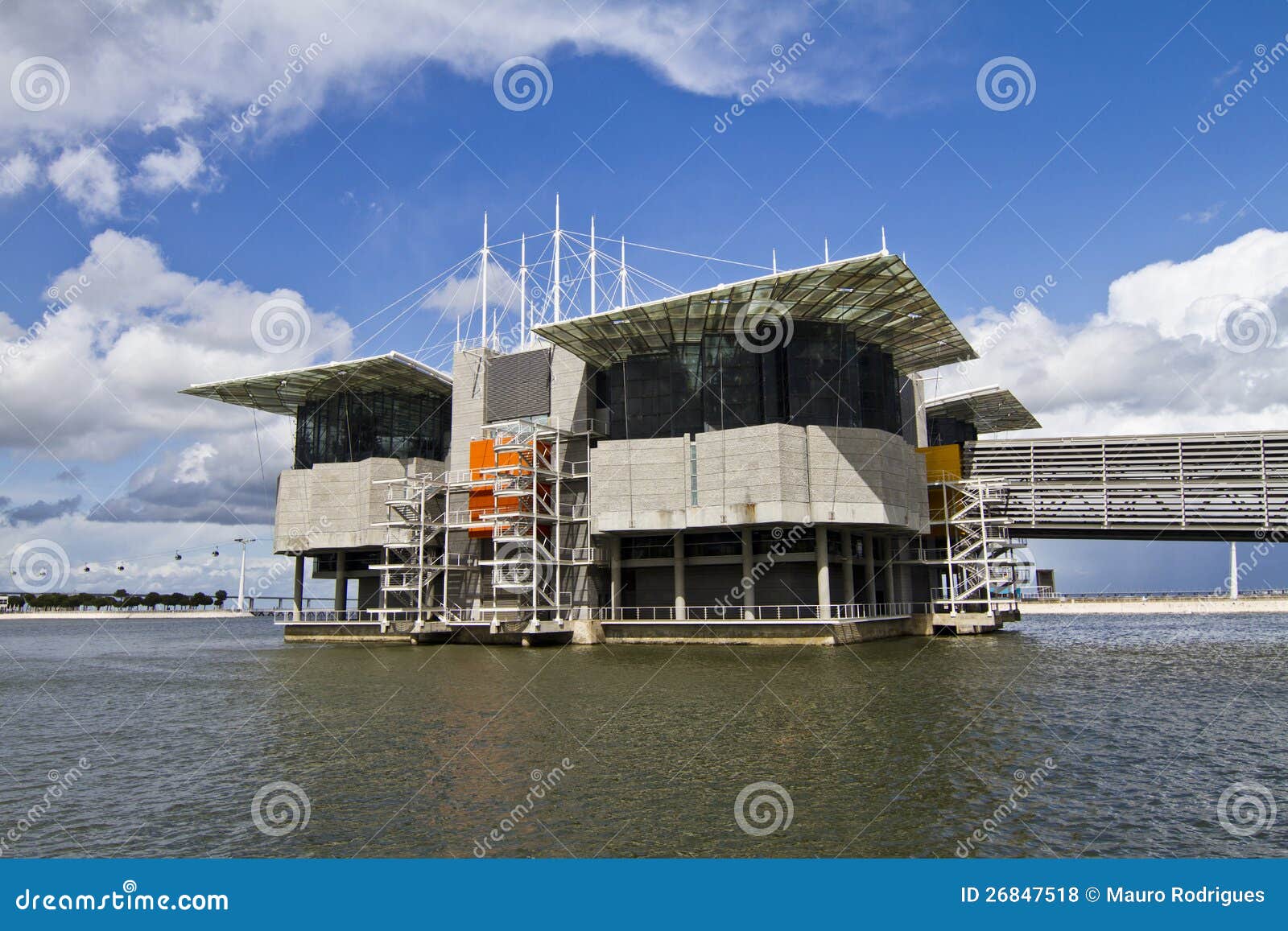 Modern aquarium building editorial stock photo. Image of portugal ...
