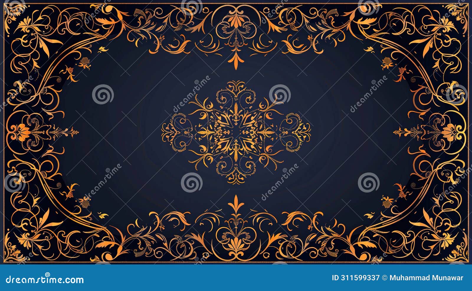 Modern Arabesque Pattern Frame for Islamic Luxury Designs Stock Image ...
