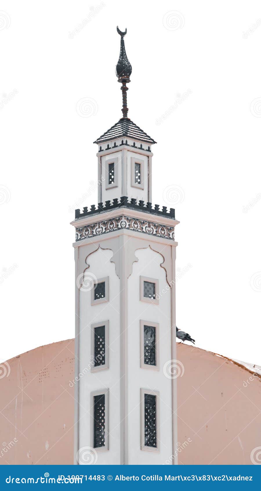 Arabic Style Tower Architecture with White and Beige Tones Stock Image ...
