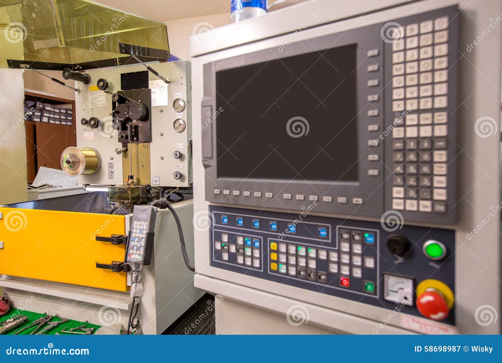 Modern Arc Cutting Machine. Manufacturing Workshop Stock Image - Image ...