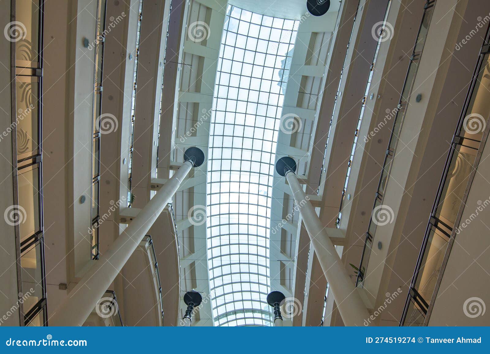 Modern Arc Style Infrastructure of Commercial Building Stock Photo ...