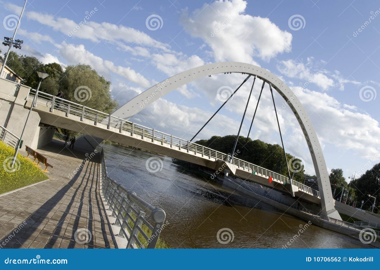 Modern arch bridge stock photo. Image of suspension, concrete - 10706562