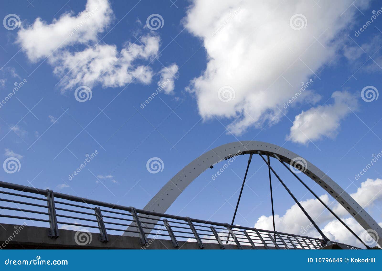 Modern arch bridge stock image. Image of downtown, clouds - 10796649