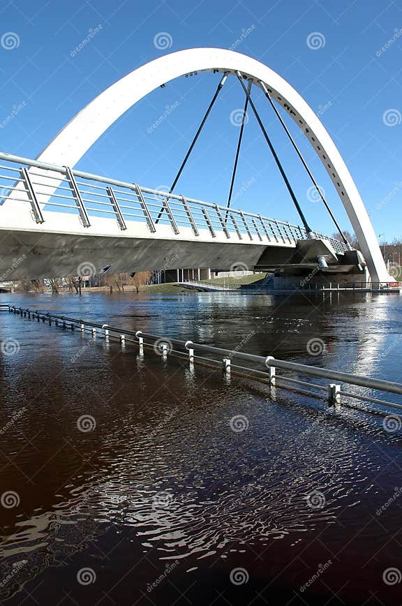 Modern arch bridge stock image. Image of spring, architecture - 19270359