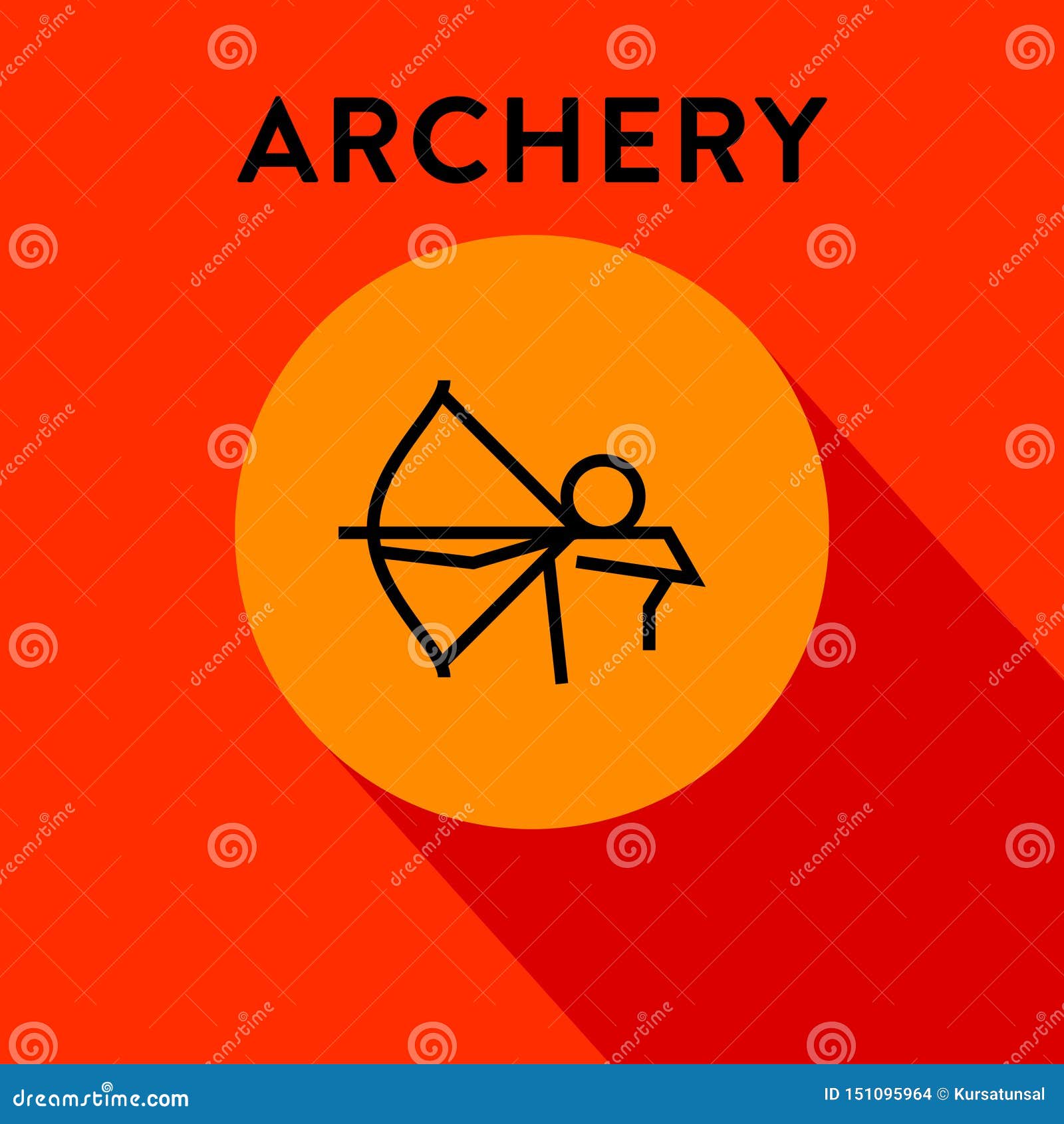 Modern Archery Icon with Linear Vector Styles Stock Vector ...