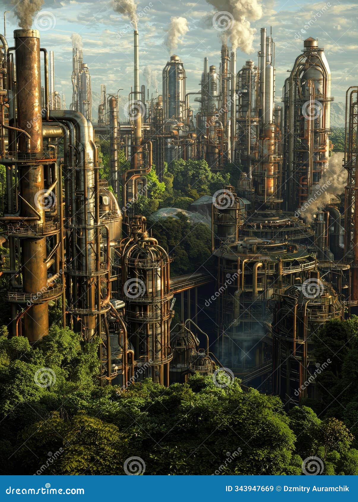 A Modern Architectural Background Combines Pollution-reducing ...