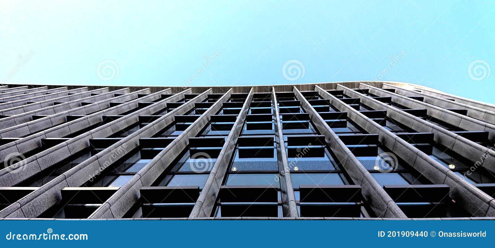 Modern Architectural Building Cement and Glass Sky View Stock Photo ...