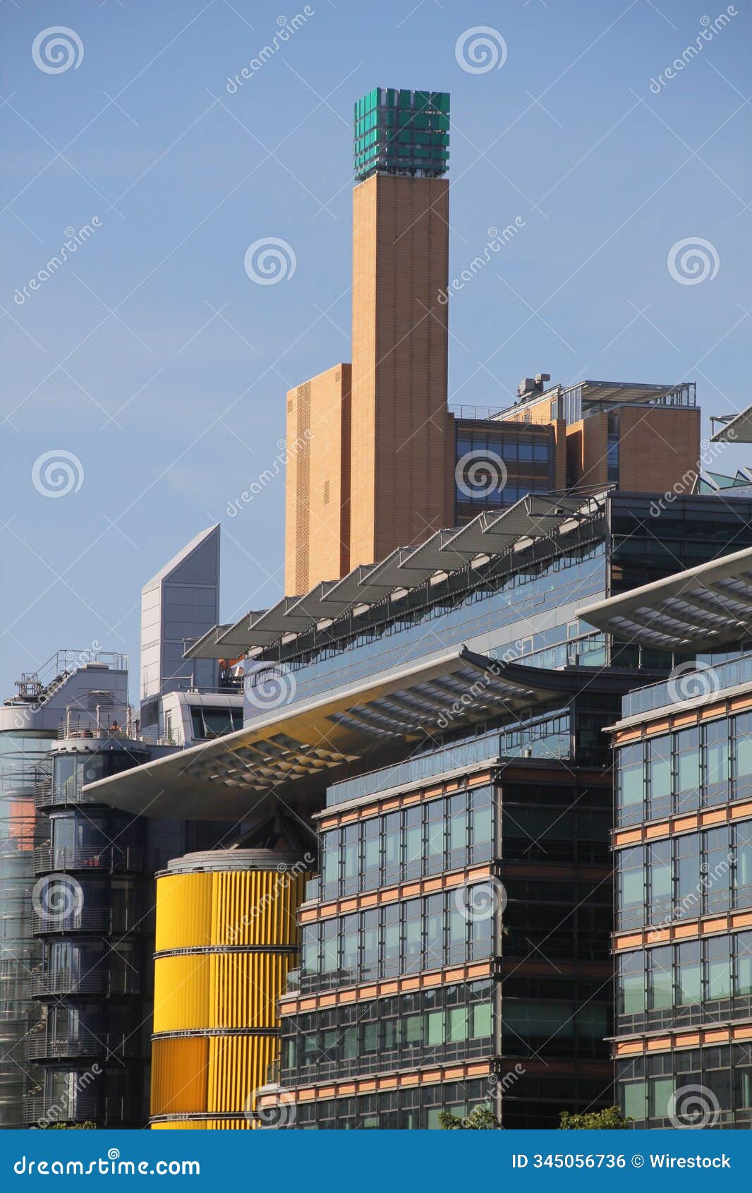 Modern Architectural Building with Colorful Structures. Stock Photo ...