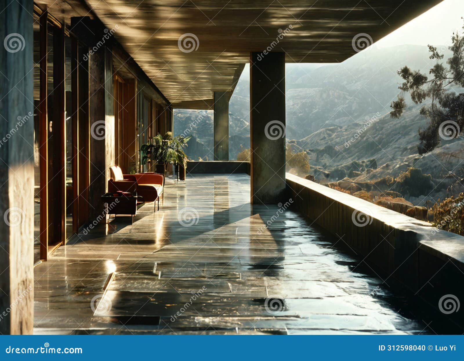 Modern Architectural Building with Large Glass Windows Stock ...