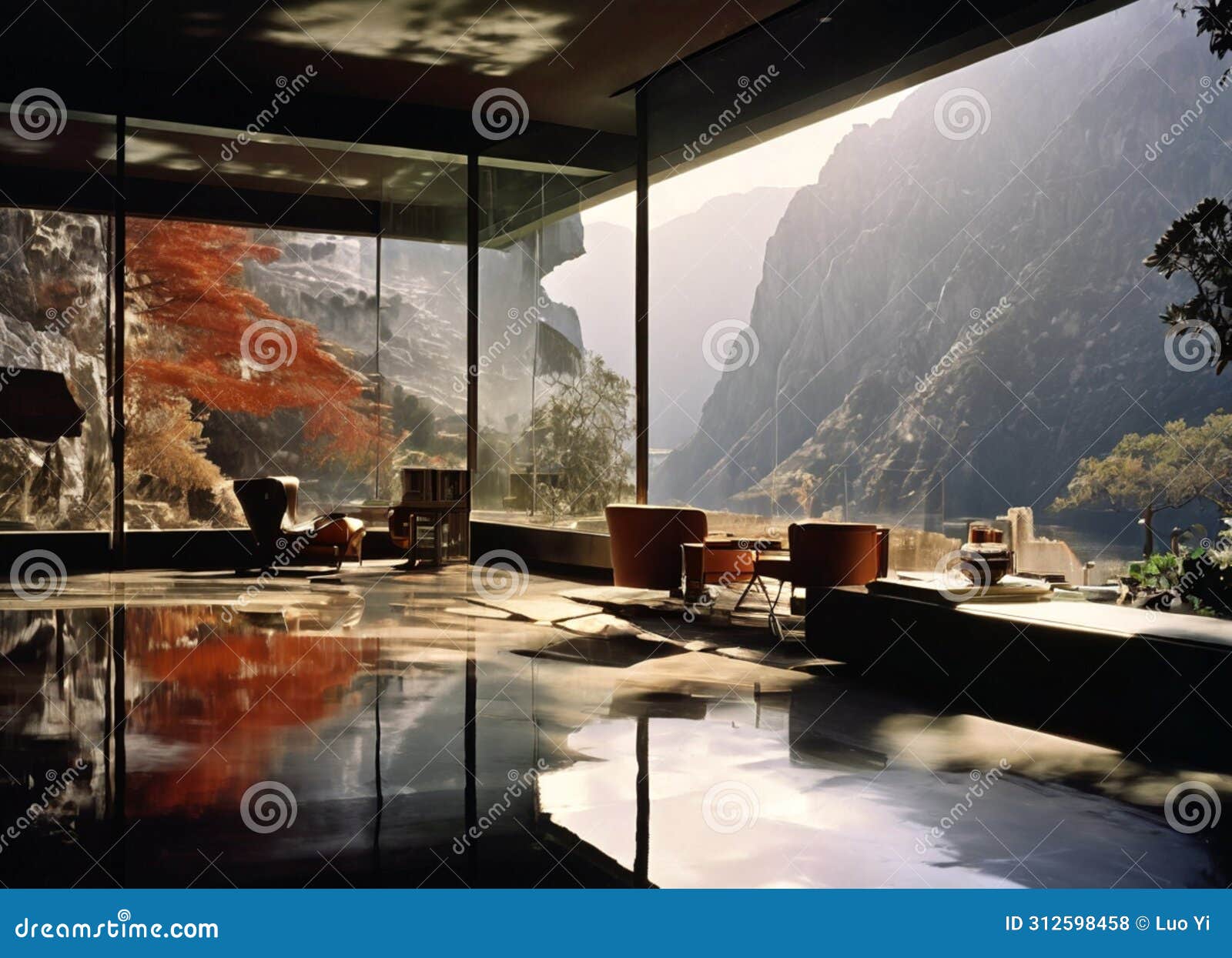 Modern Architectural Building with Large Glass Windows Stock ...