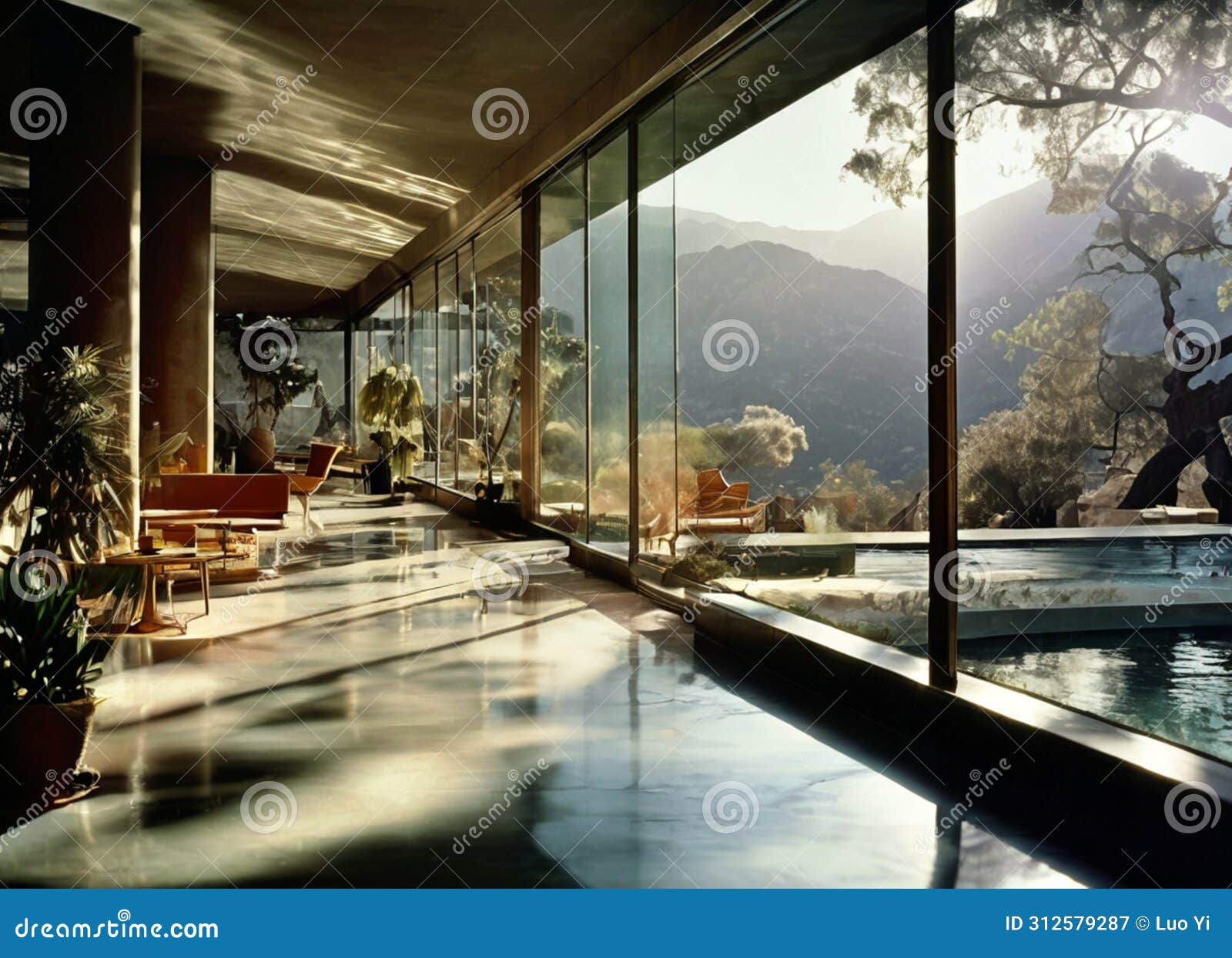Modern Architectural Building with Large Glass Windows Stock ...