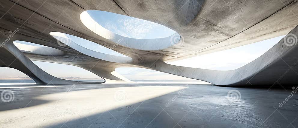 A Modern Architectural Design with Abstract Curves and Contemporary ...