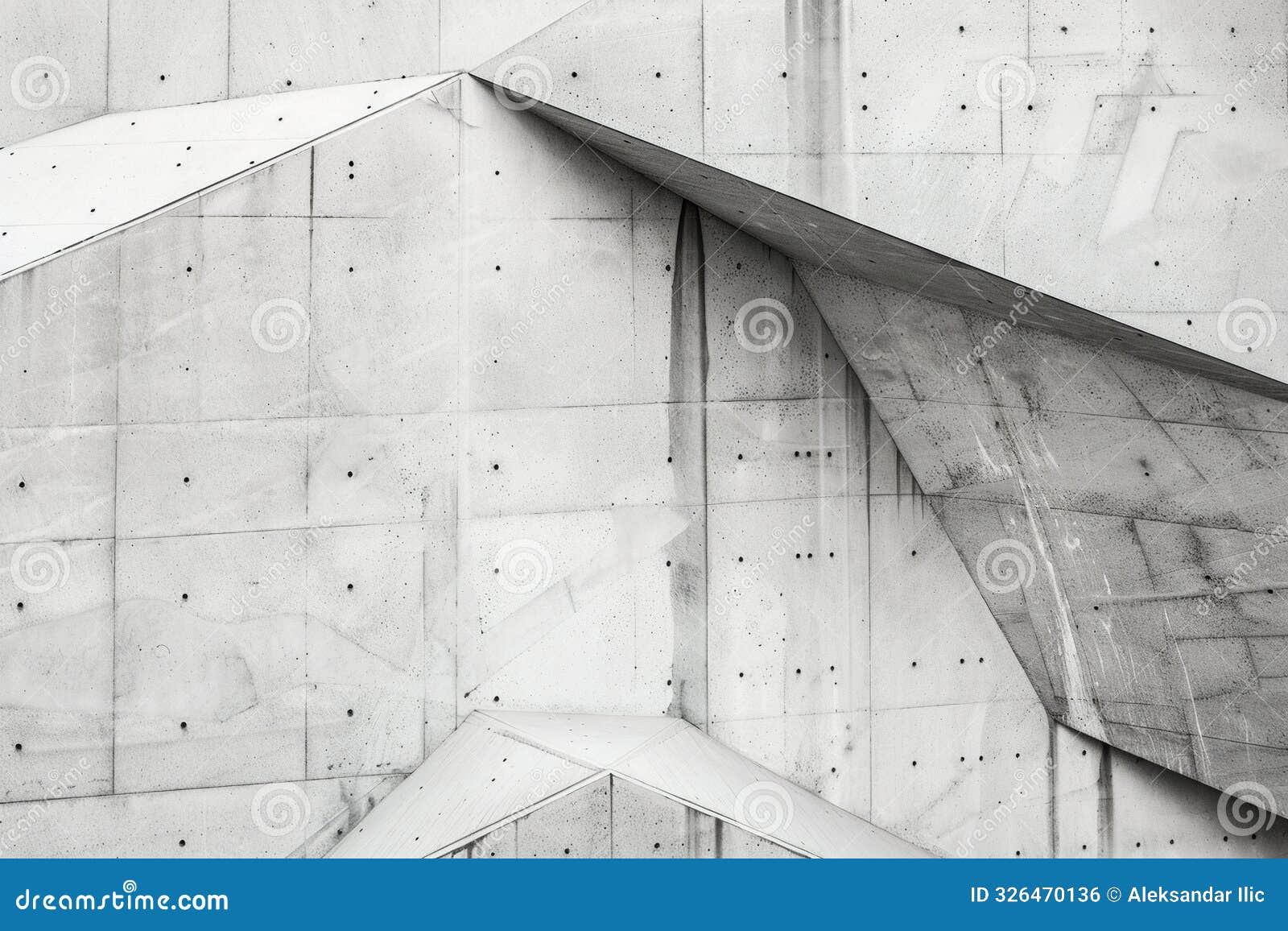 Modern Architectural Design. Concrete Walls, Abstract Patterns and ...