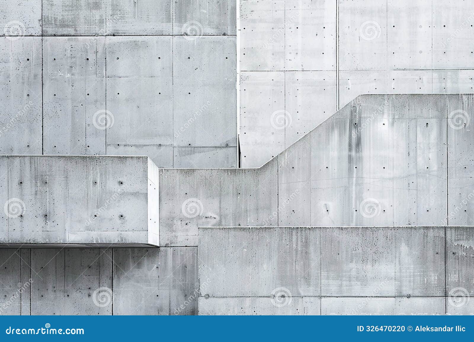Modern Architectural Design. Concrete Walls, Abstract Patterns and ...