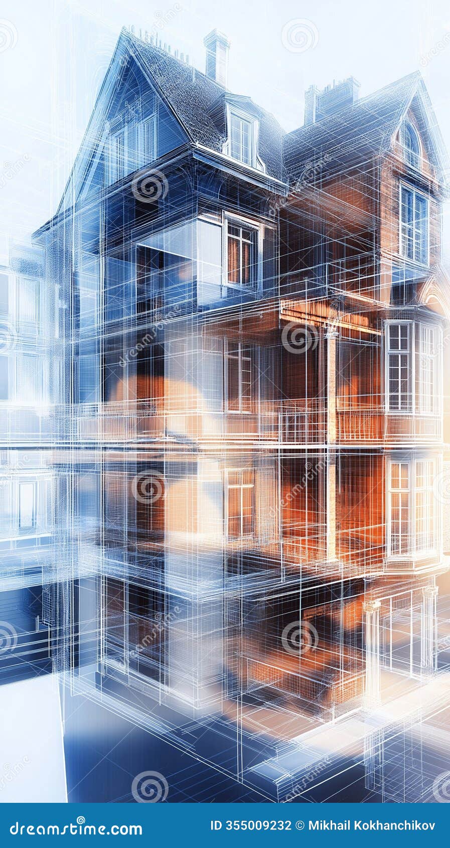 Modern Architectural Design Featuring Layered Transparent Structures ...