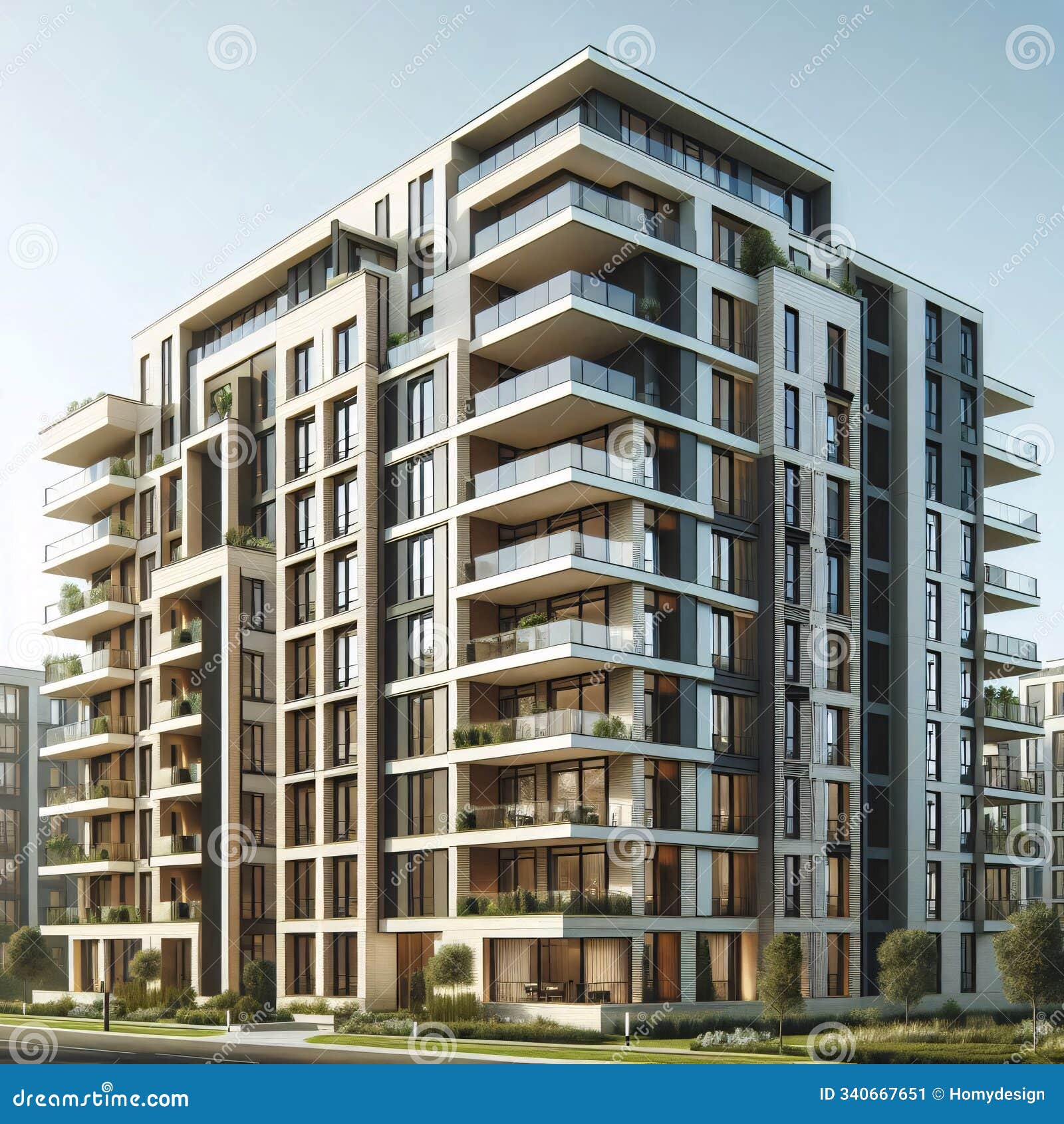 Modern Architectural Design of a Multi-story Residential Building Stock ...