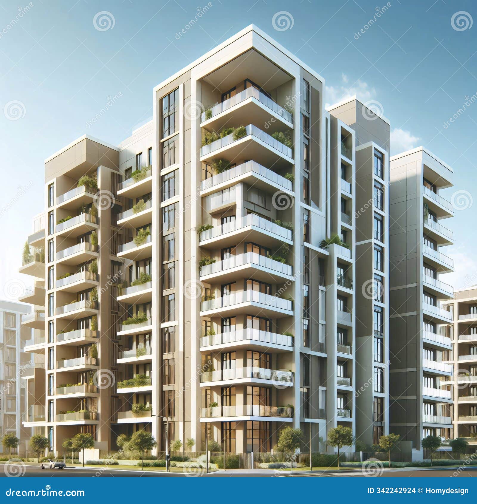 Modern Architectural Design of a Multi-story Residential Building Stock ...