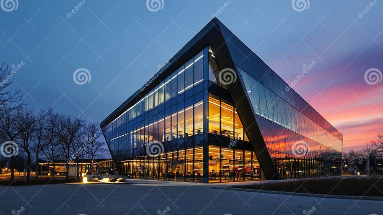 Modern Architectural Design Showcases Angular Glass Structure ...