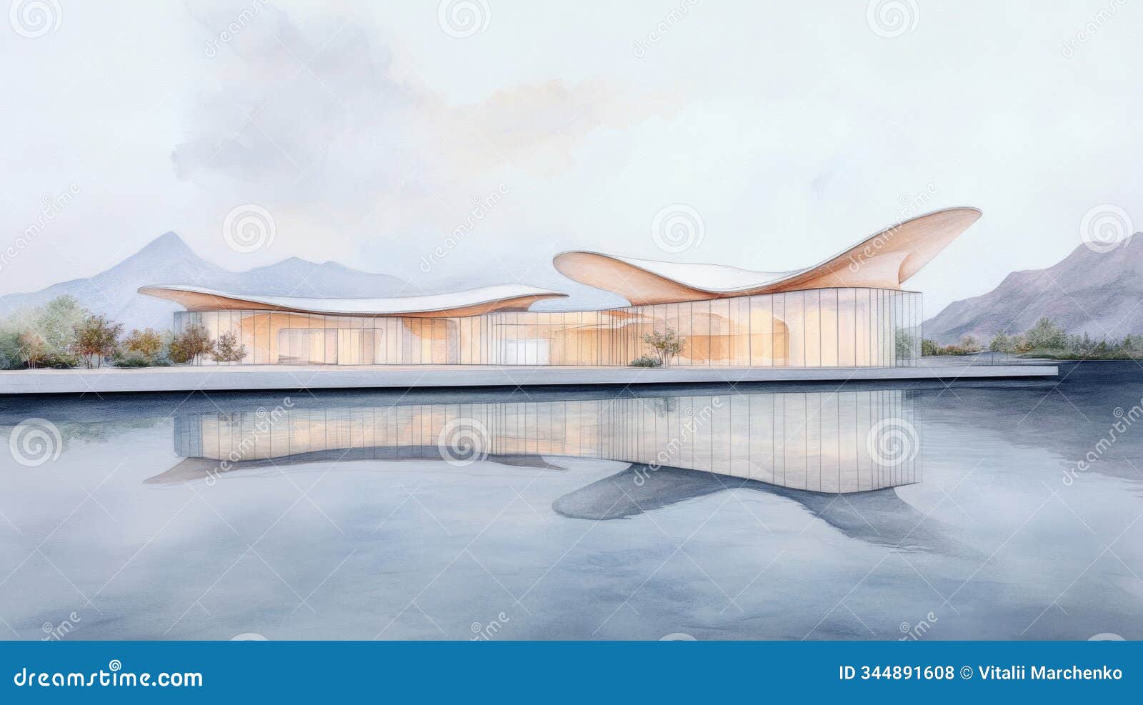 Waterfront Building Silhouette Stock Photo | CartoonDealer.com #1995762