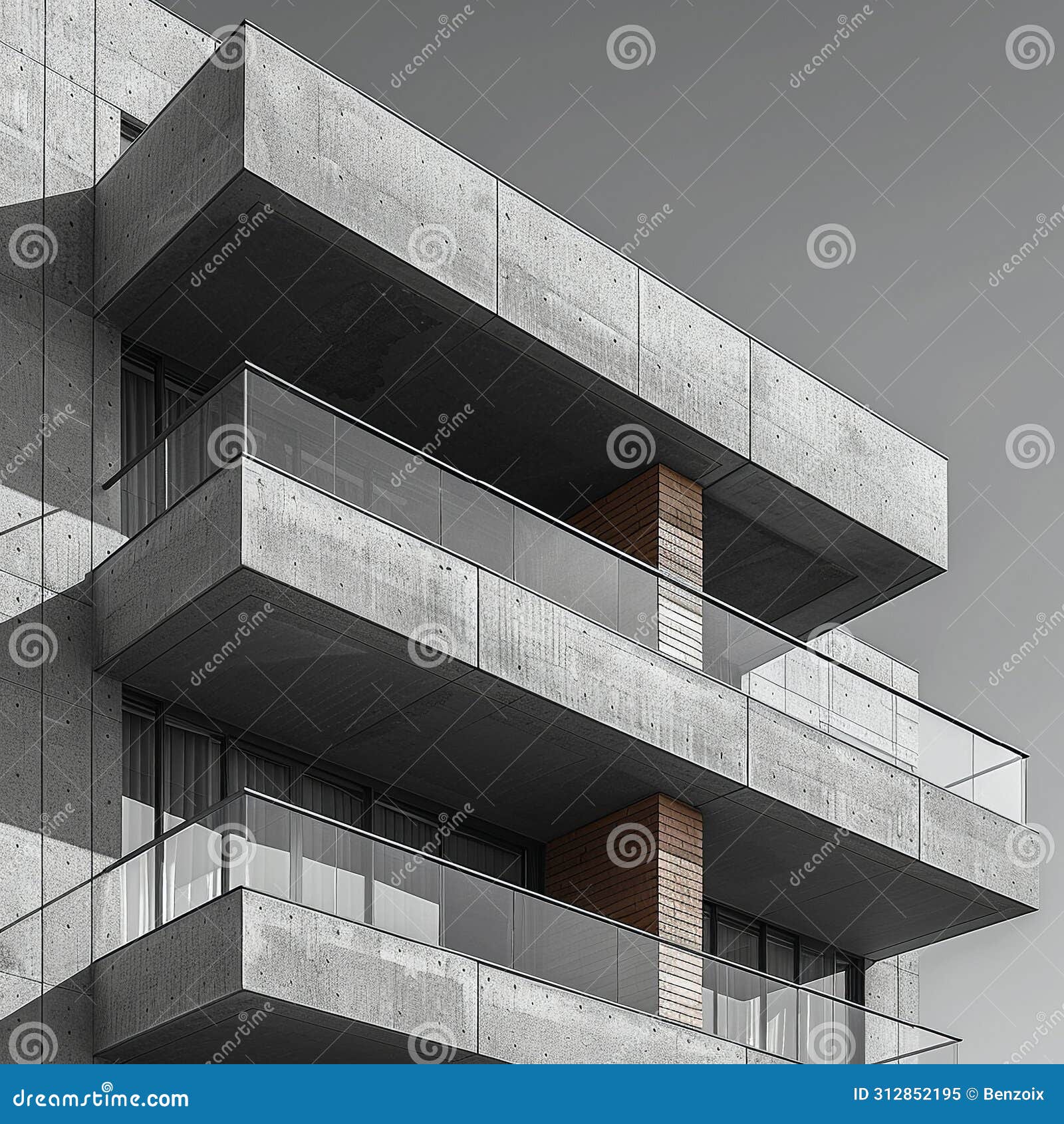Modern Architectural Detail of Building Stock Image - Image of ...