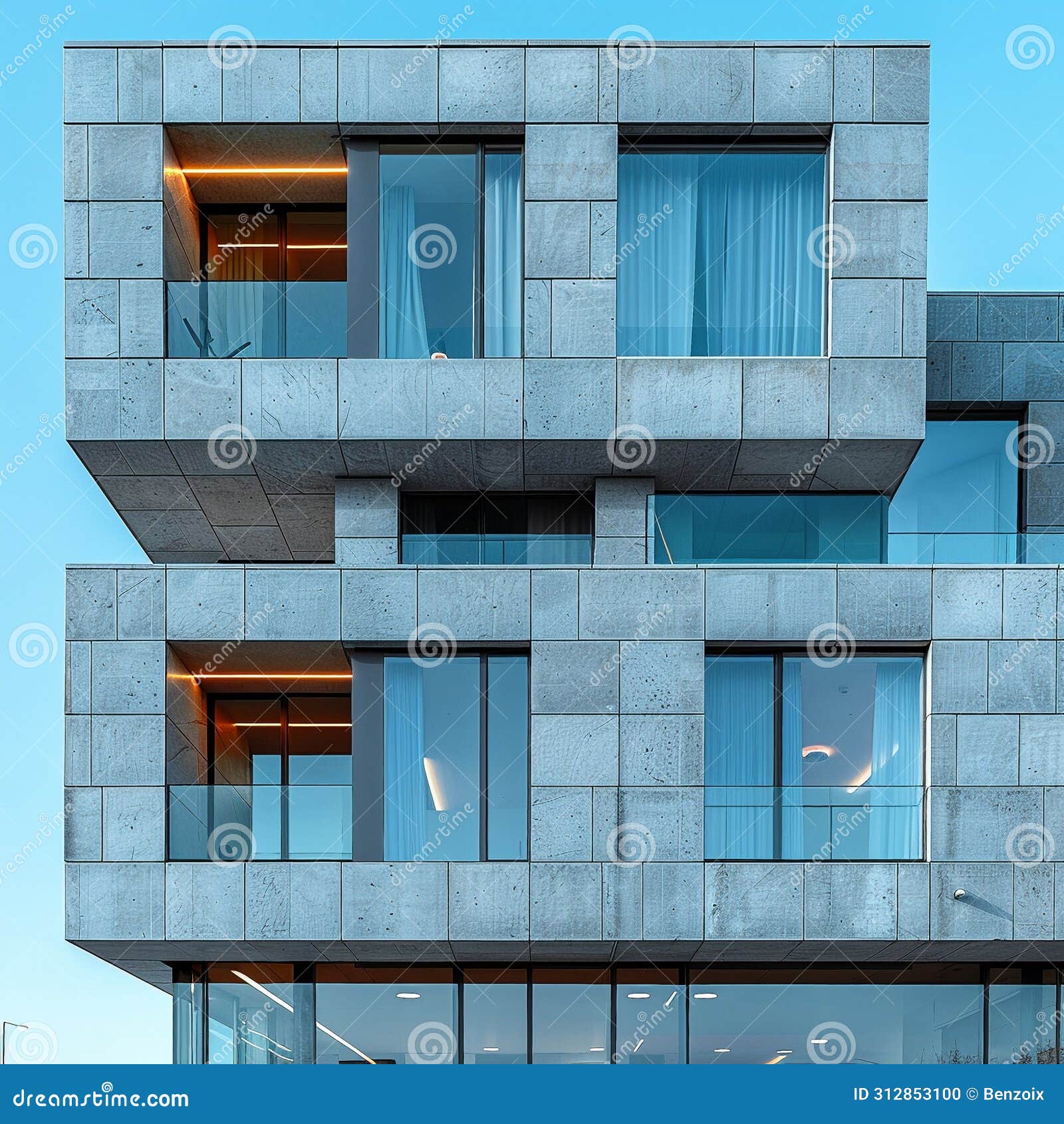 Modern Architectural Detail of Building Stock Photo - Image of ...