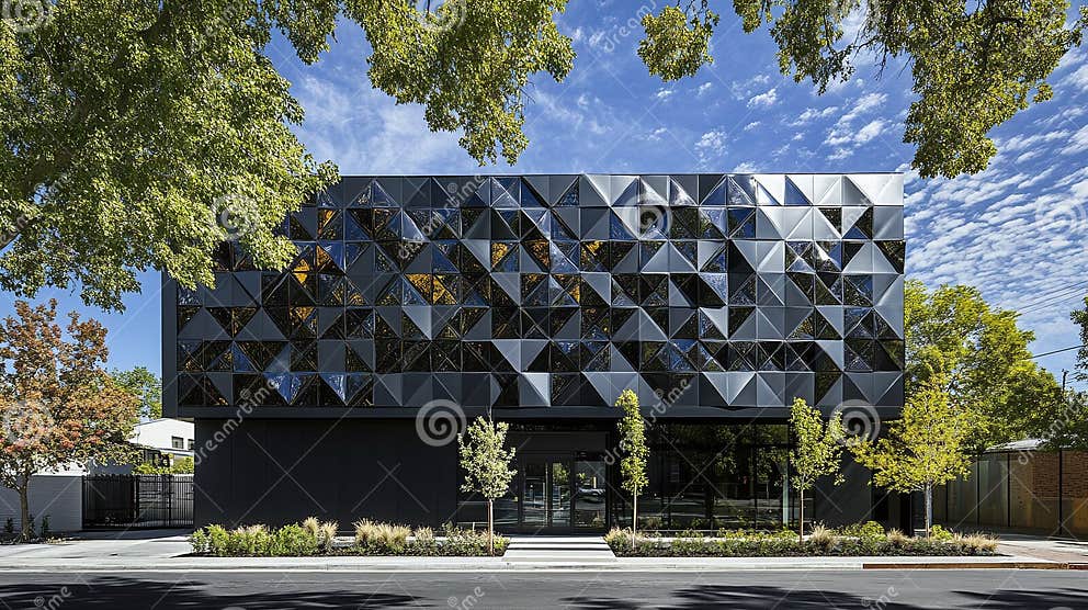 Modern Architectural Facade Patterns Creating Optical Illusions Featuring Mirror-polished Steel ...