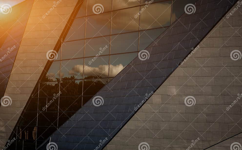 Modern architectural forms stock image. Image of detail - 235747623