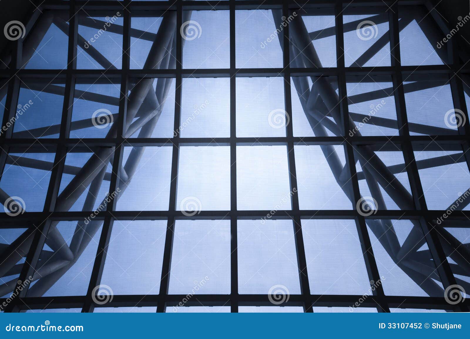 Modern Architectural Glass Window Stock Photo - Image of mesh, facade ...
