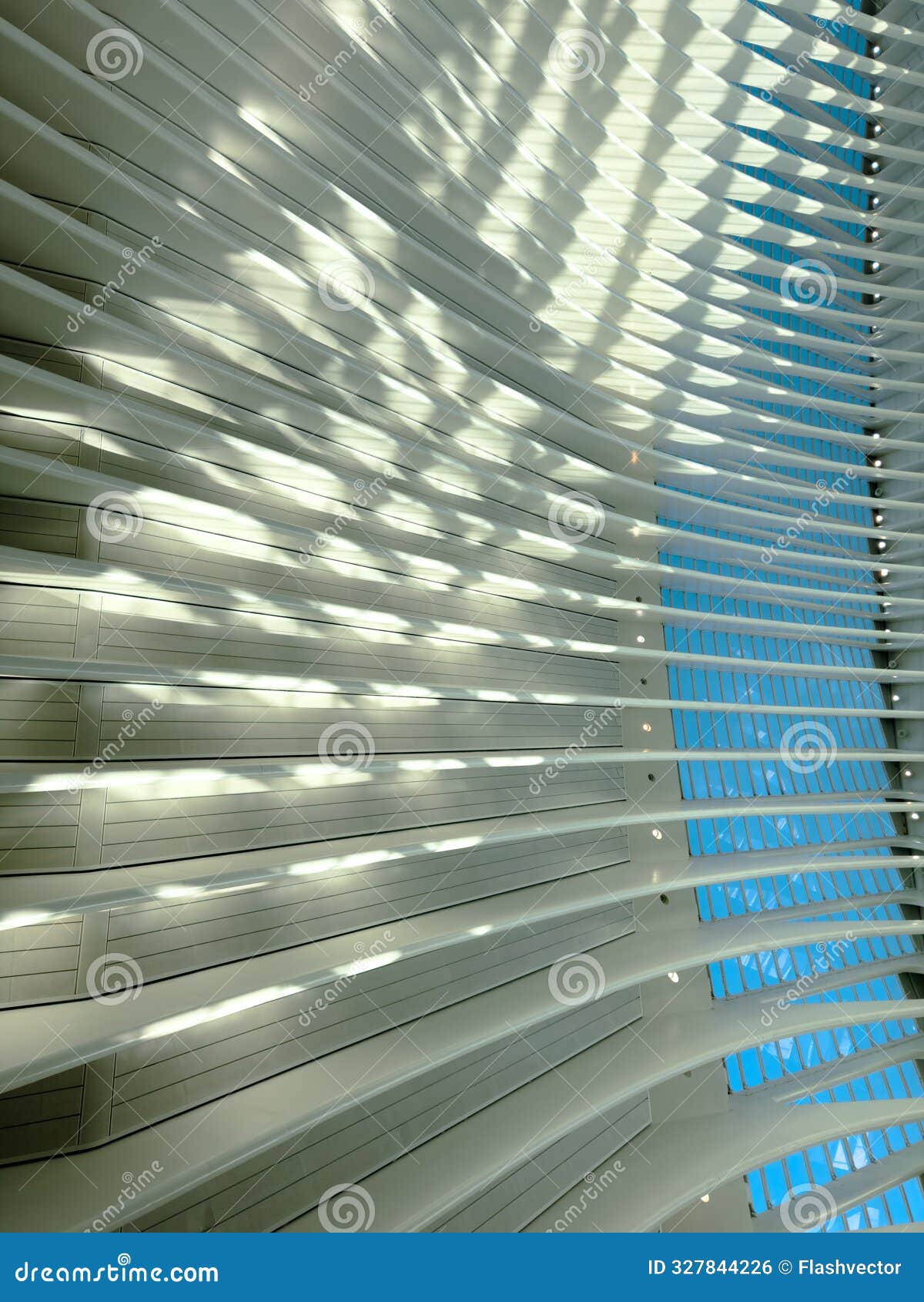 Modern Architectural Interior with Sunlit Patterns Stock Photo - Image ...