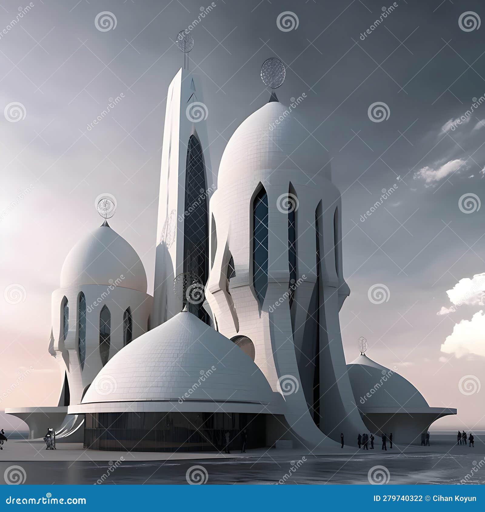 Modern Architectural Marvel, 3d Render of a Building Against a Blue Sky ...