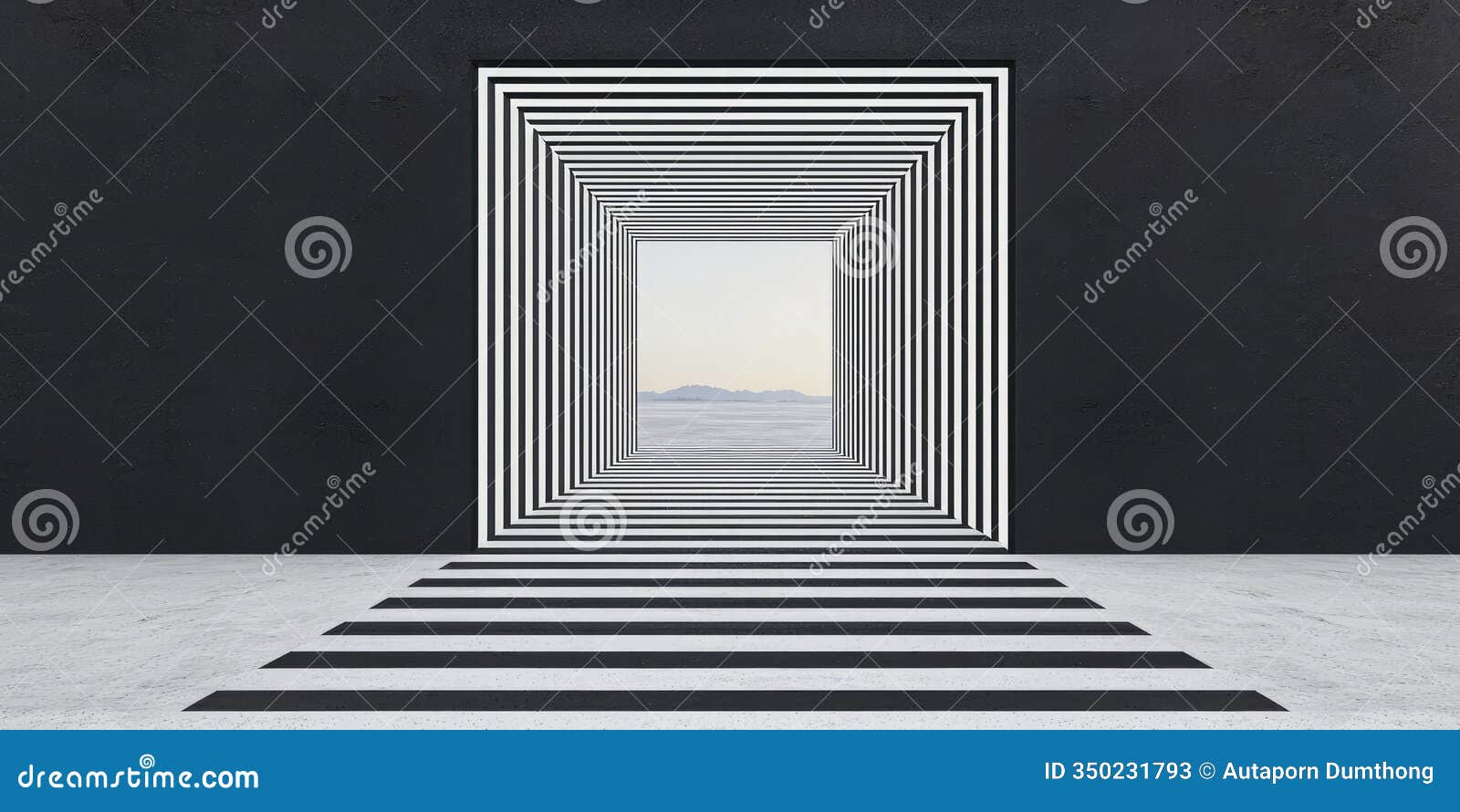 A Modern Architectural Scene Featuring Geometric Lines that Create a ...