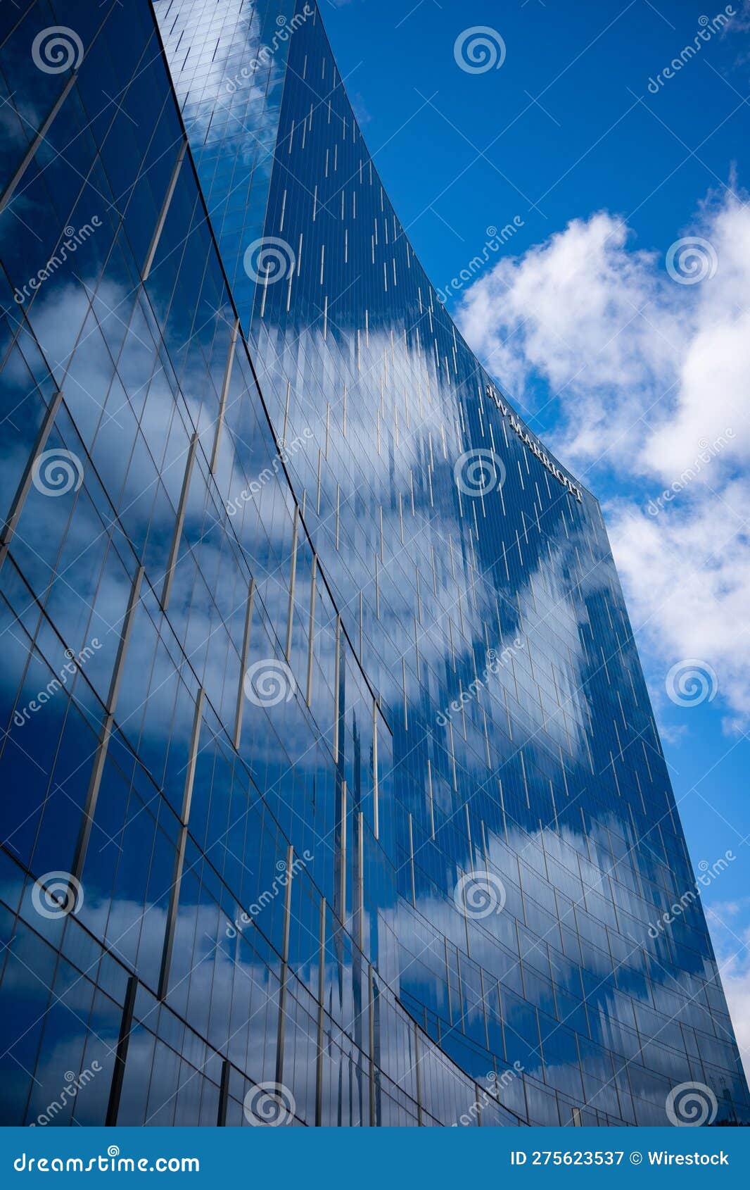 A Glass Building Has a Sky Reflected in it S Glass Windows Stock Image ...
