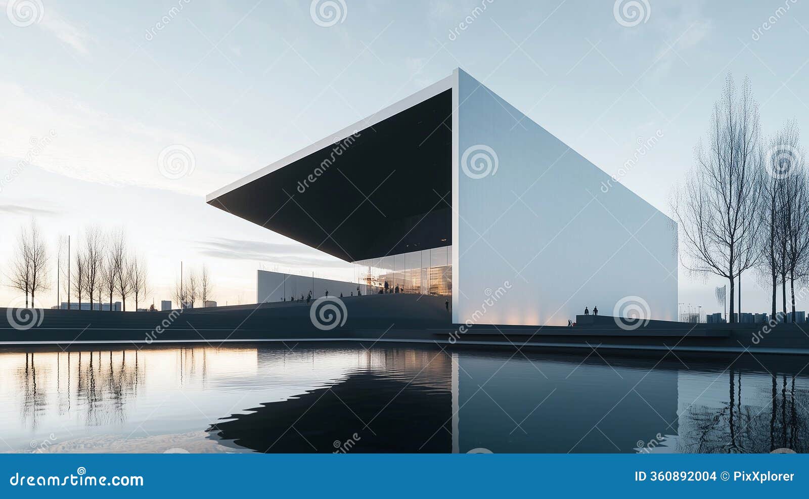 Modern Architectural Structure with a Minimalist Design Featuring a ...