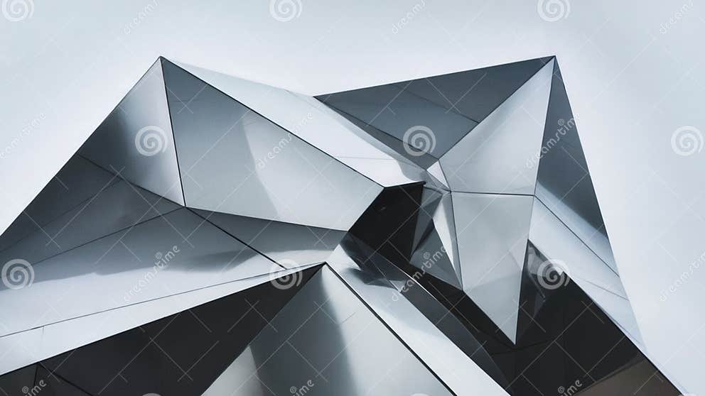 A Modern Architectural Structure with Sharp, Geometric Shapes. Stock ...