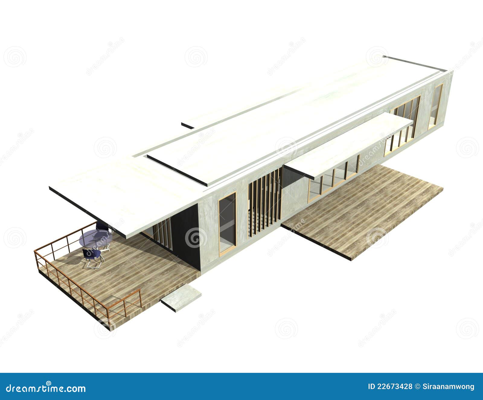 Modern Architecture. 3D Rendered Illustration. Stock Illustration ...