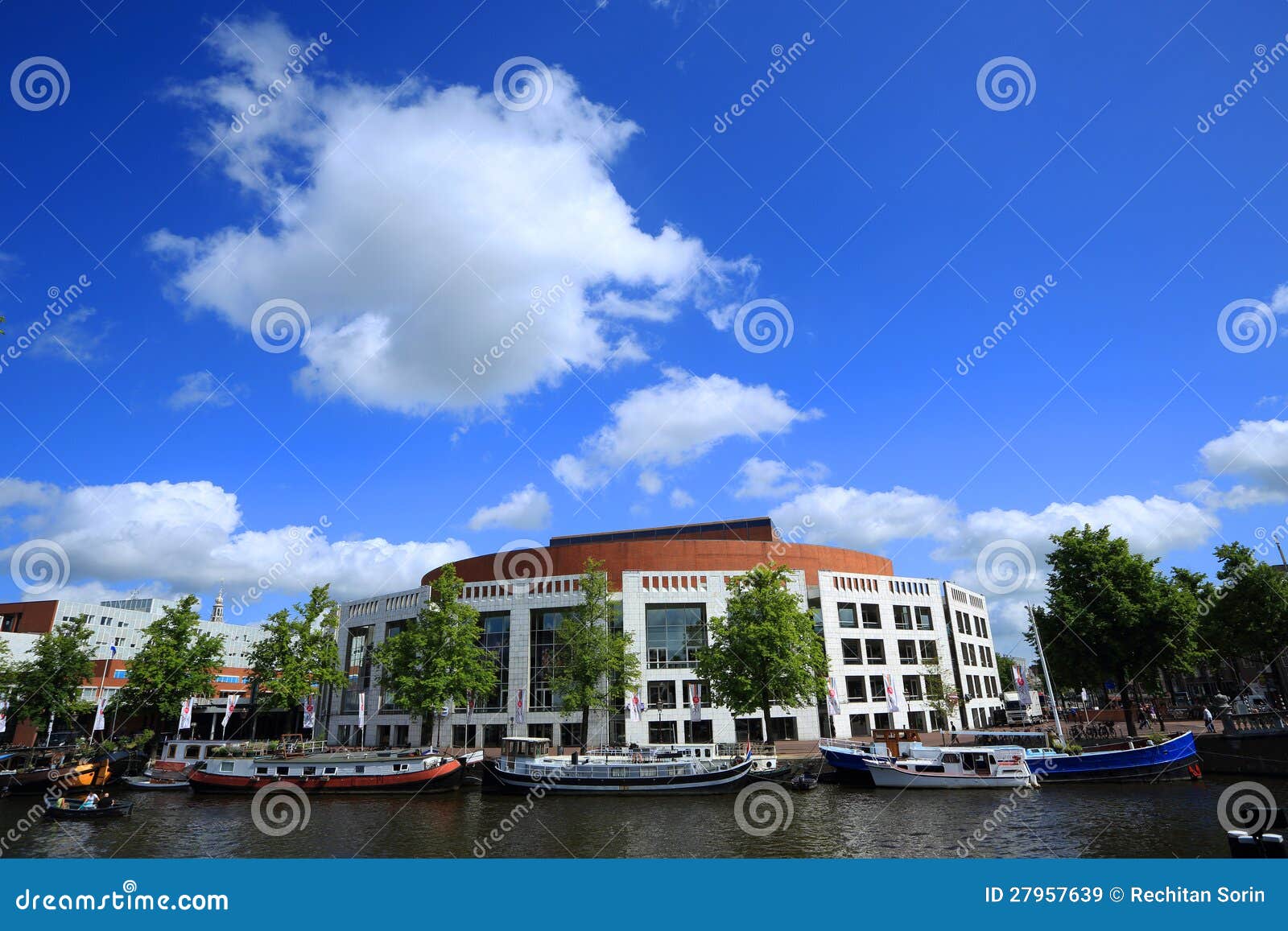 Modern Architecture in Amsterdam Stock Image - Image of canal ...