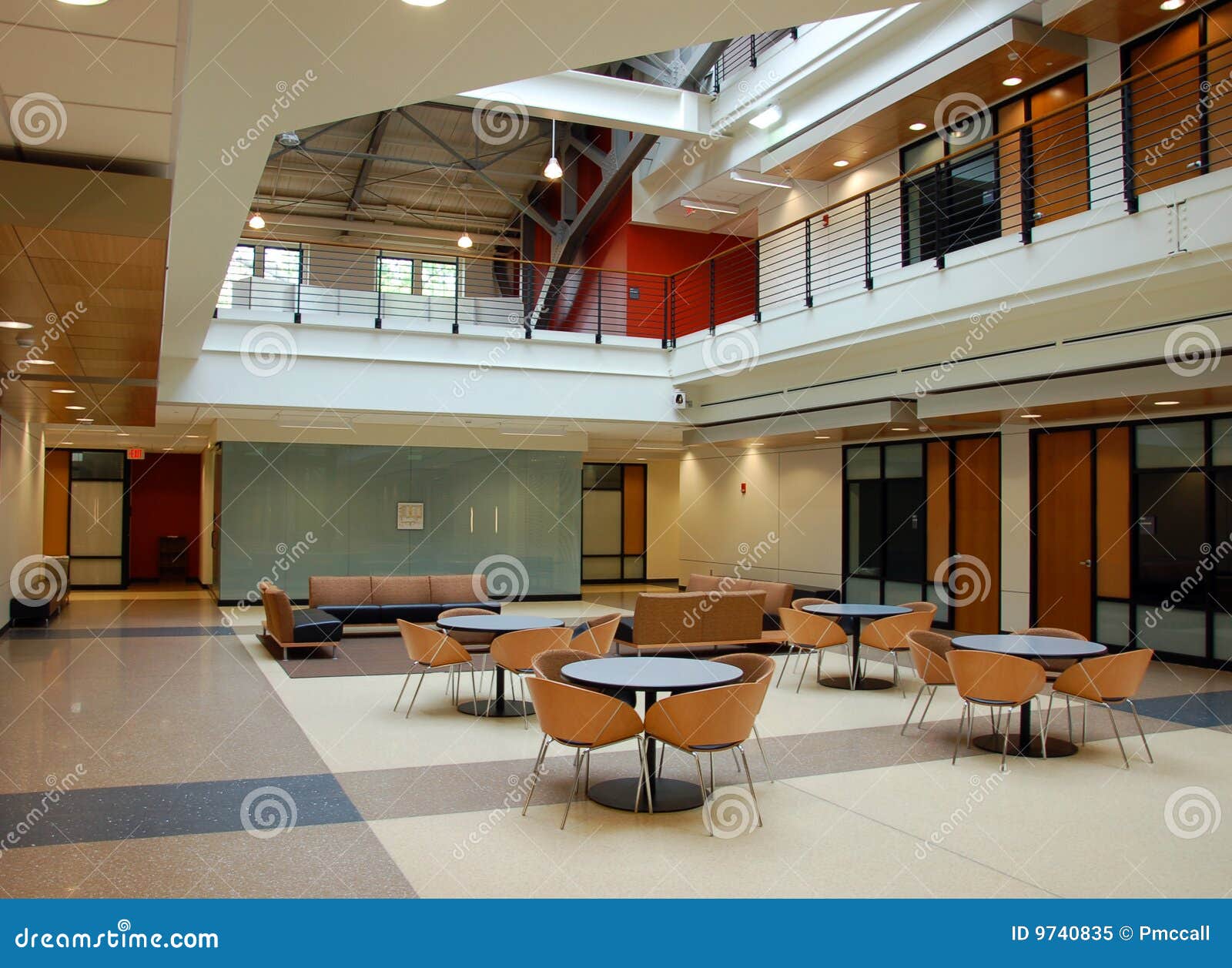 Modern Architecture - Atrium Stock Image - Image of commercial ...